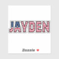Jayden Name First Name USA Sticker Stickerset | Zazzle