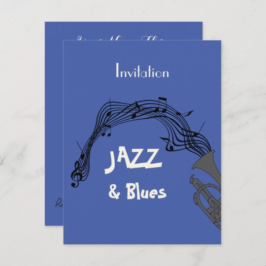 Jazz And Blues Themed Party Invitation | Zazzle.com