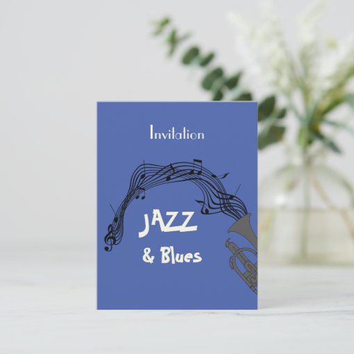 Jazz And Blues Themed Party Invitation | Zazzle