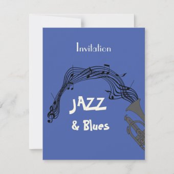 Jazz And Blues Themed Party Invitation | Zazzle