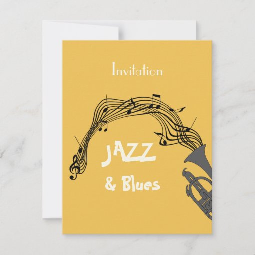 Jazz And Blues Themed Party Invitation | Zazzle