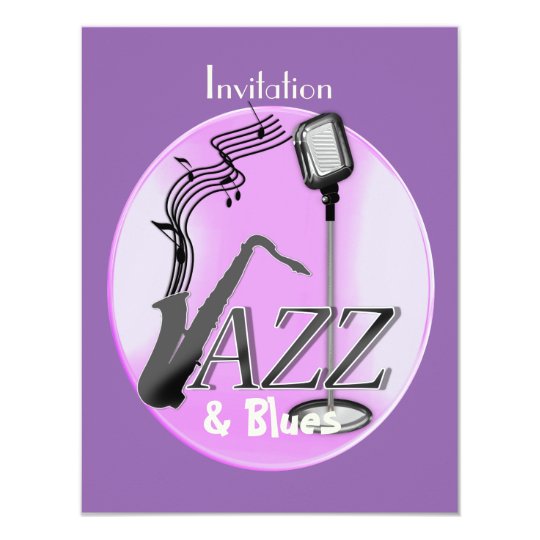 Jazz And Blues Themed Party Invitation | Zazzle.com