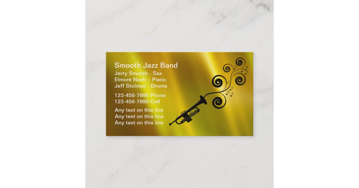 Jazz Band Business Cards | Zazzle