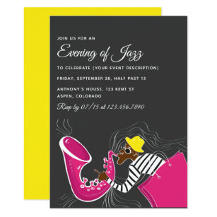 Jazz Birthday Invitations | Zazzle