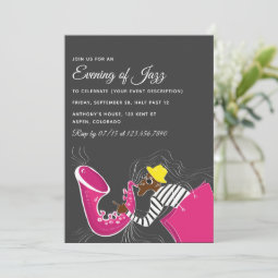 Jazz Blues Themed Party invitation | Zazzle