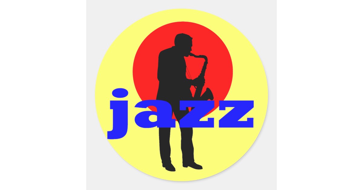 Jazz Classic Round Sticker | Zazzle