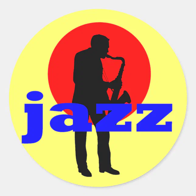 Jazz Classic Round Sticker | Zazzle