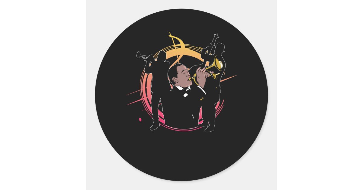 Jazz Classic Round Sticker | Zazzle