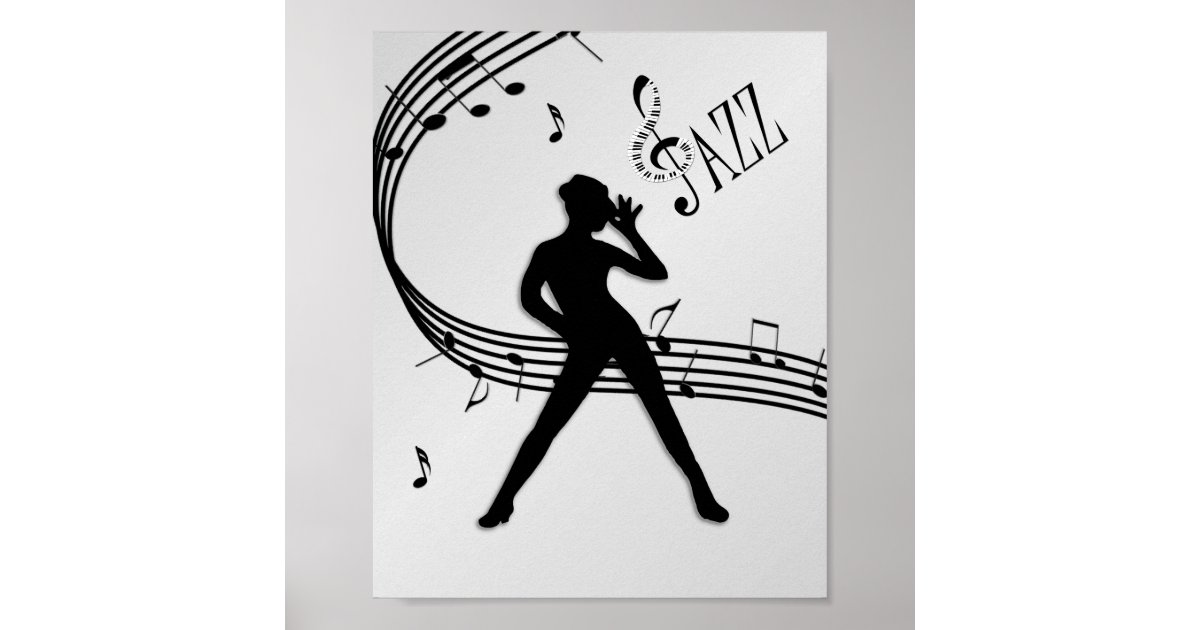 Jazz Dance Silver Poster | Zazzle