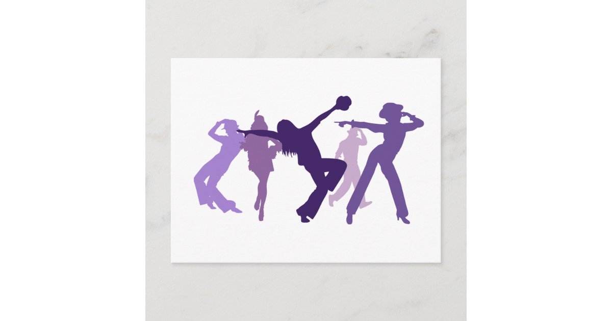 Jazz Dancers Illustration Postcard | Zazzle