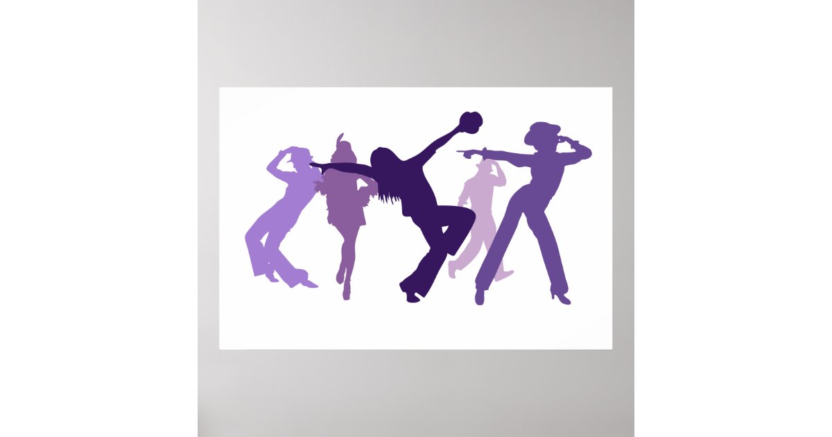 Jazz Dancers Illustration Poster | Zazzle