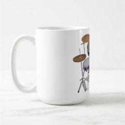 Jazz Drum Kit: Custom Violet Drums Set: Coffee Mug | Zazzle