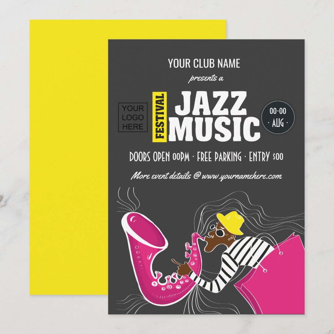 Jazz Music Festival Invitation | Zazzle