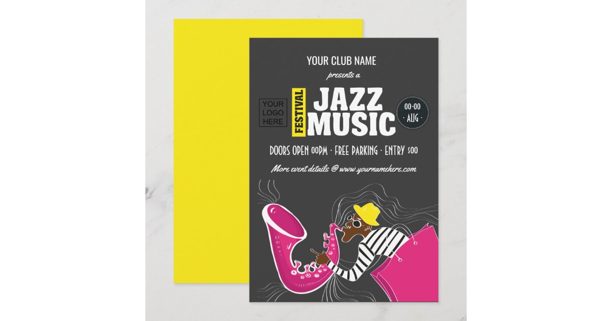 Jazz Music Festival Invitation | Zazzle