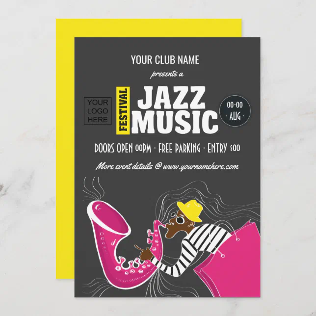 Jazz Music Festival Invitation | Zazzle
