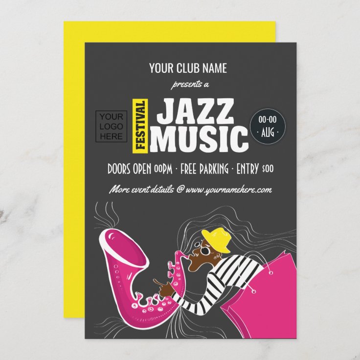 Jazz Music Festival Invitation | Zazzle