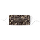 Jazz Music Pattern Adult Cloth Face Mask | Zazzle