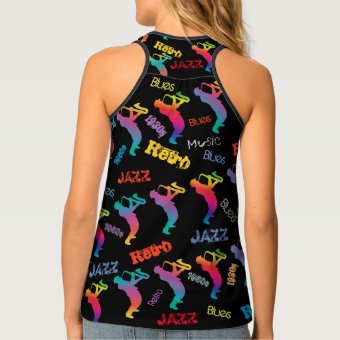 Jazz Musicians Retro Music Blues Pop ART Paint Tank Top | Zazzle