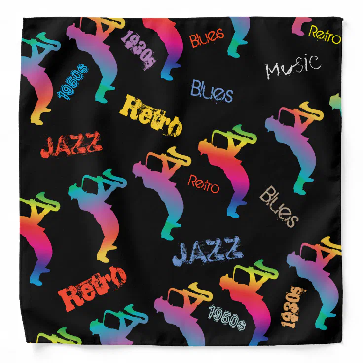Jazz Musicians Retro Music POP ART Bandana | Zazzle