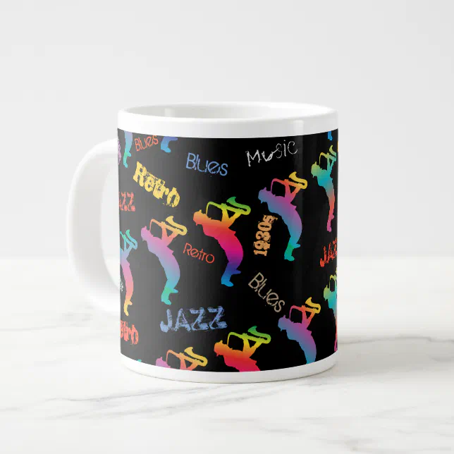 Jazz Musicians Retro Music POP ART Giant Coffee Mug | Zazzle