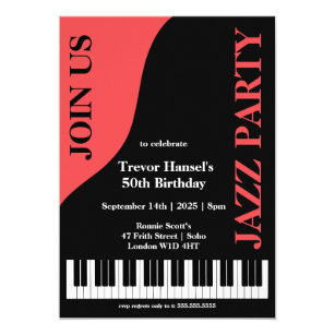Jazz Invitations | Zazzle
