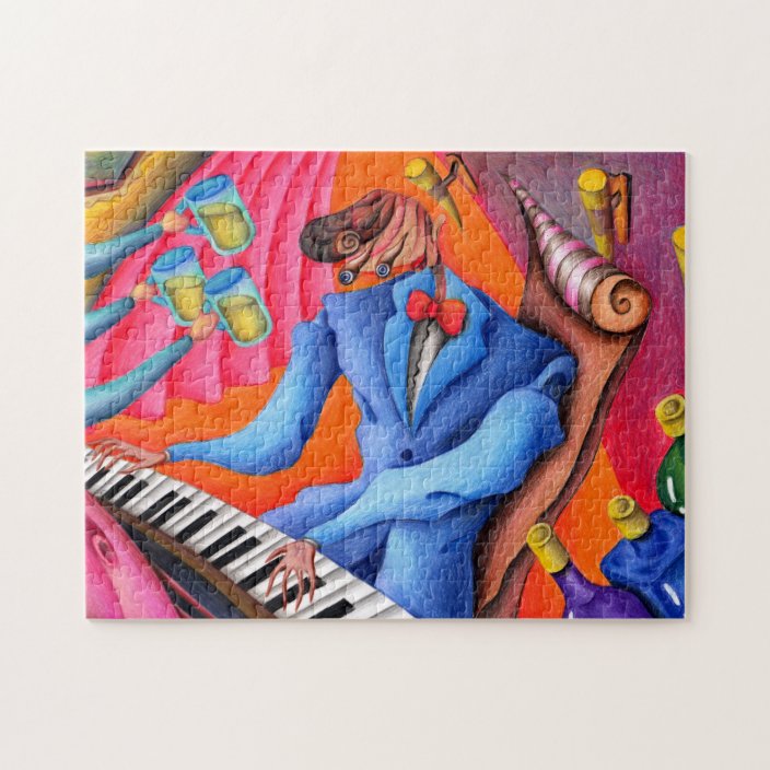 Jazz pianist jigsaw puzzle | Zazzle.com