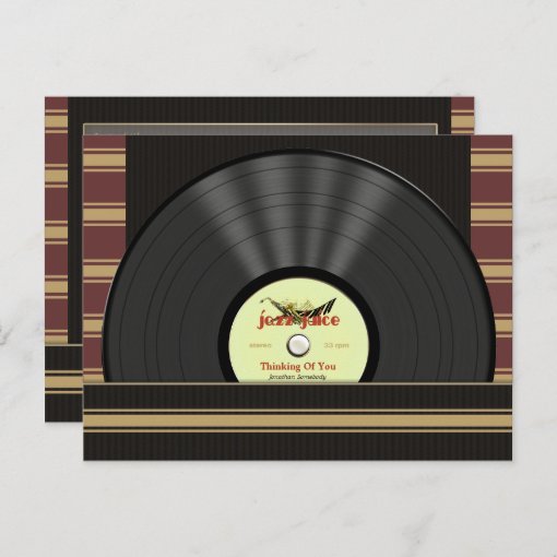 Jazz Vinyl Record Personalized postcards | Zazzle