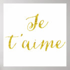 Je t'aime - " I love you " in english - Poster | Zazzle.com
