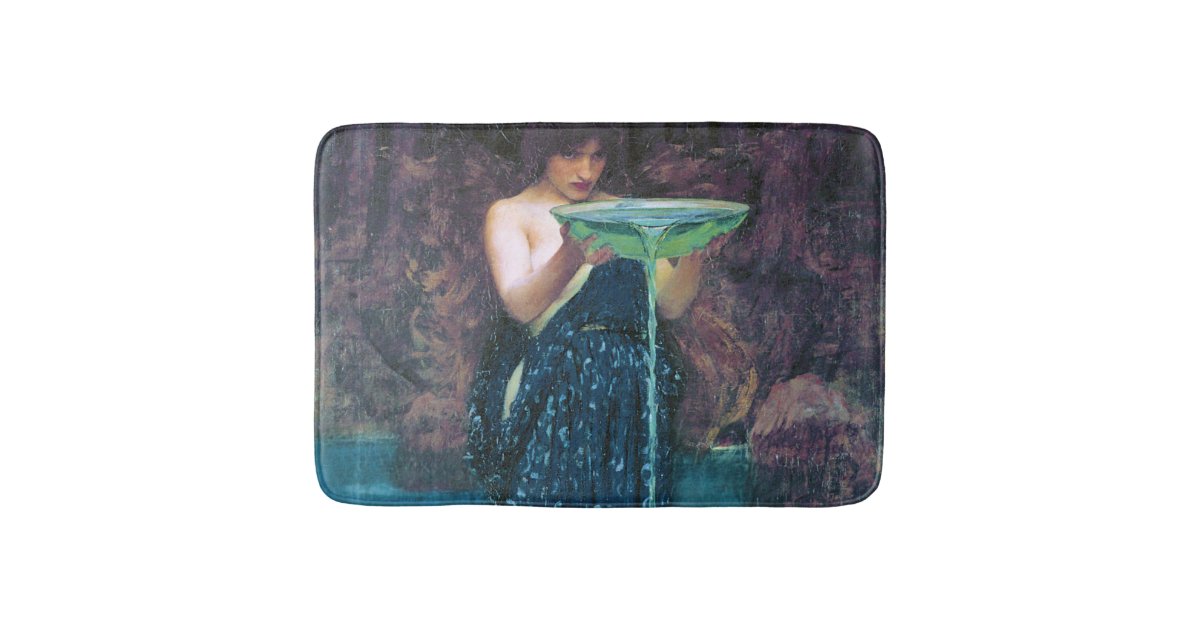 Jealous Circe, John William Waterhouse Bath Mat | Zazzle