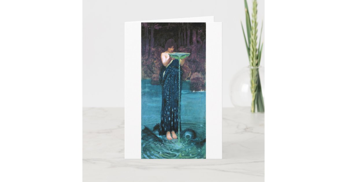 Jealous Circe, John William Waterhouse Card | Zazzle