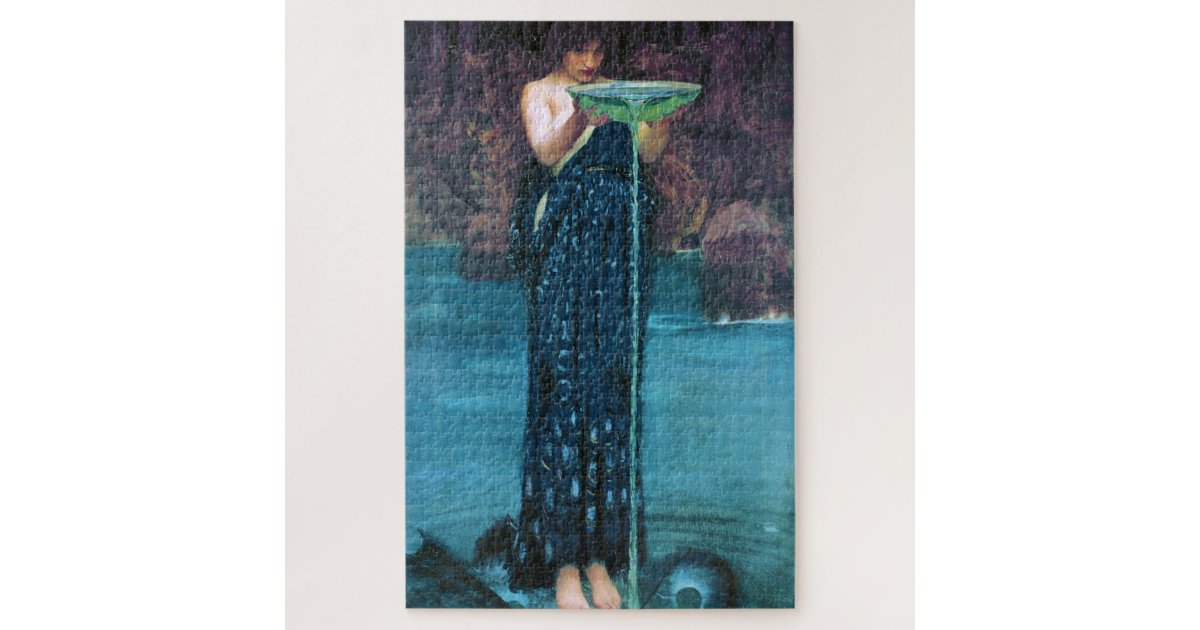 Jealous Circe, John William Waterhouse Jigsaw Puzzle | Zazzle