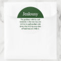 Jealousy Classic Round Sticker | Zazzle