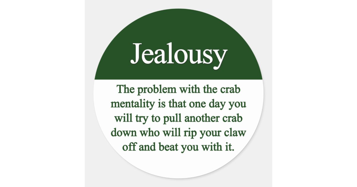 Jealousy Classic Round Sticker | Zazzle
