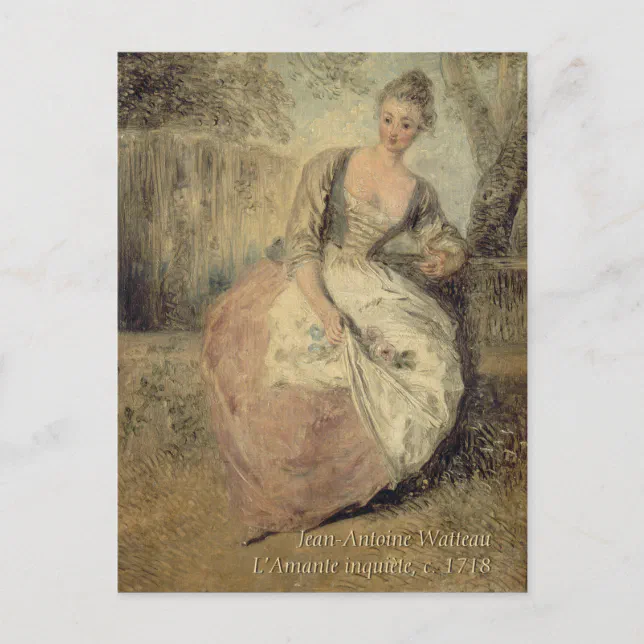 Jean-Antoine Watteau CC0588 Rococo Postcard | Zazzle