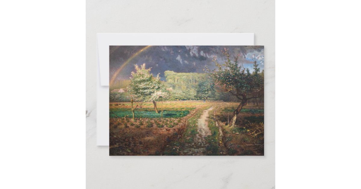 Jean-Francois Millet - Spring at Barbizon Invitation | Zazzle