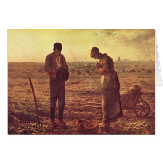Jean-Francois Millet- The Angelus Card | Zazzle.com