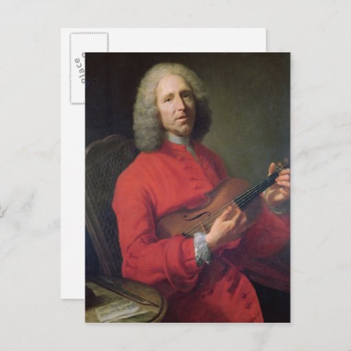 Jean-Philippe Rameau with a Violin Postcard | Zazzle