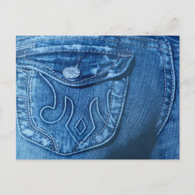 Jean Pocket Post Card | Zazzle