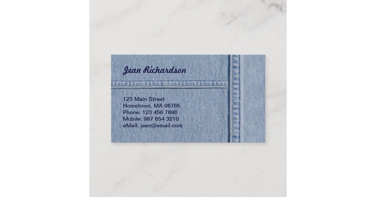 Jeans Business Card | Zazzle