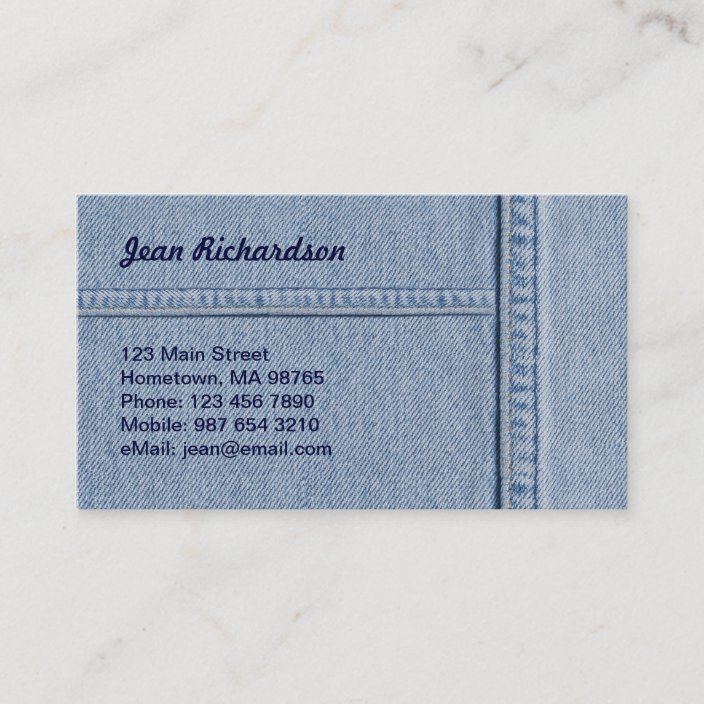Jeans Business Card | Zazzle.com
