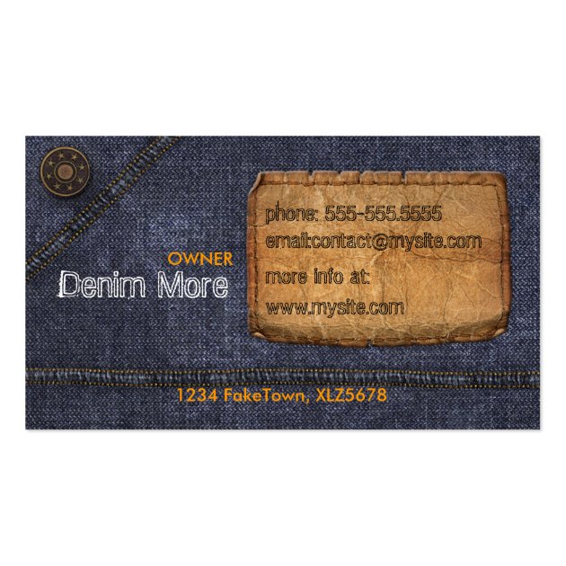 Jeans Business Card Template