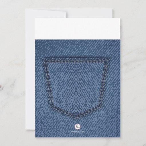 Jeans Pocket Invitation | Zazzle