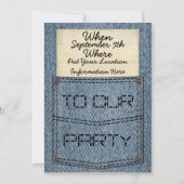 Jeans Pocket Party Invitations | Zazzle
