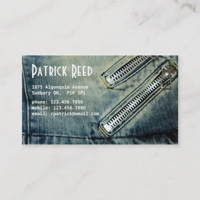 Jeans - Style D Business Card | Zazzle