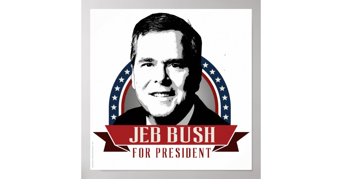 JEB BUSH 2016 SPANGLE -.png Poster | Zazzle