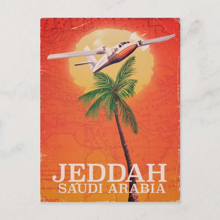 Jeddah Saudi Arabia Vacation poster Postcard | Zazzle.com