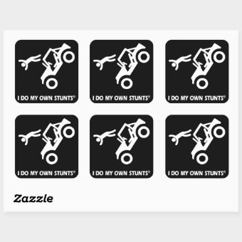 Jeep My Own Stunts Square Sticker | Zazzle
