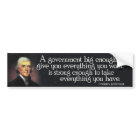 Jefferson: Beware of Big Government Bumper Sticker | Zazzle