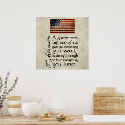 Jefferson: Beware of Big Government Poster | Zazzle