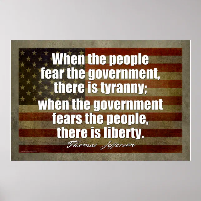 Jefferson Poster: Tyranny vs. Liberty Poster | Zazzle